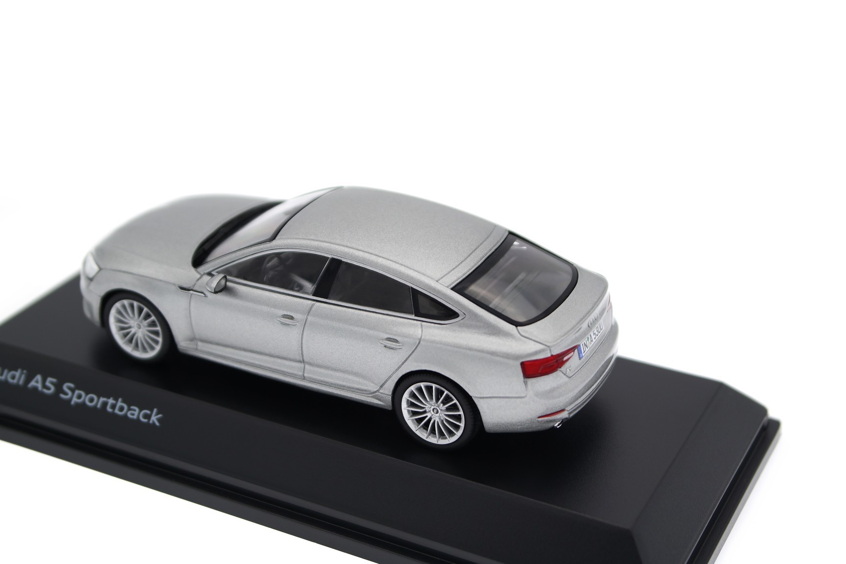 A collectible scale model Audi A5 Sportback from Spark