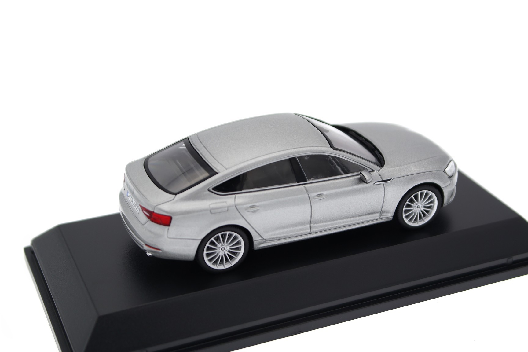 A collectible scale model Audi A5 Sportback from Spark