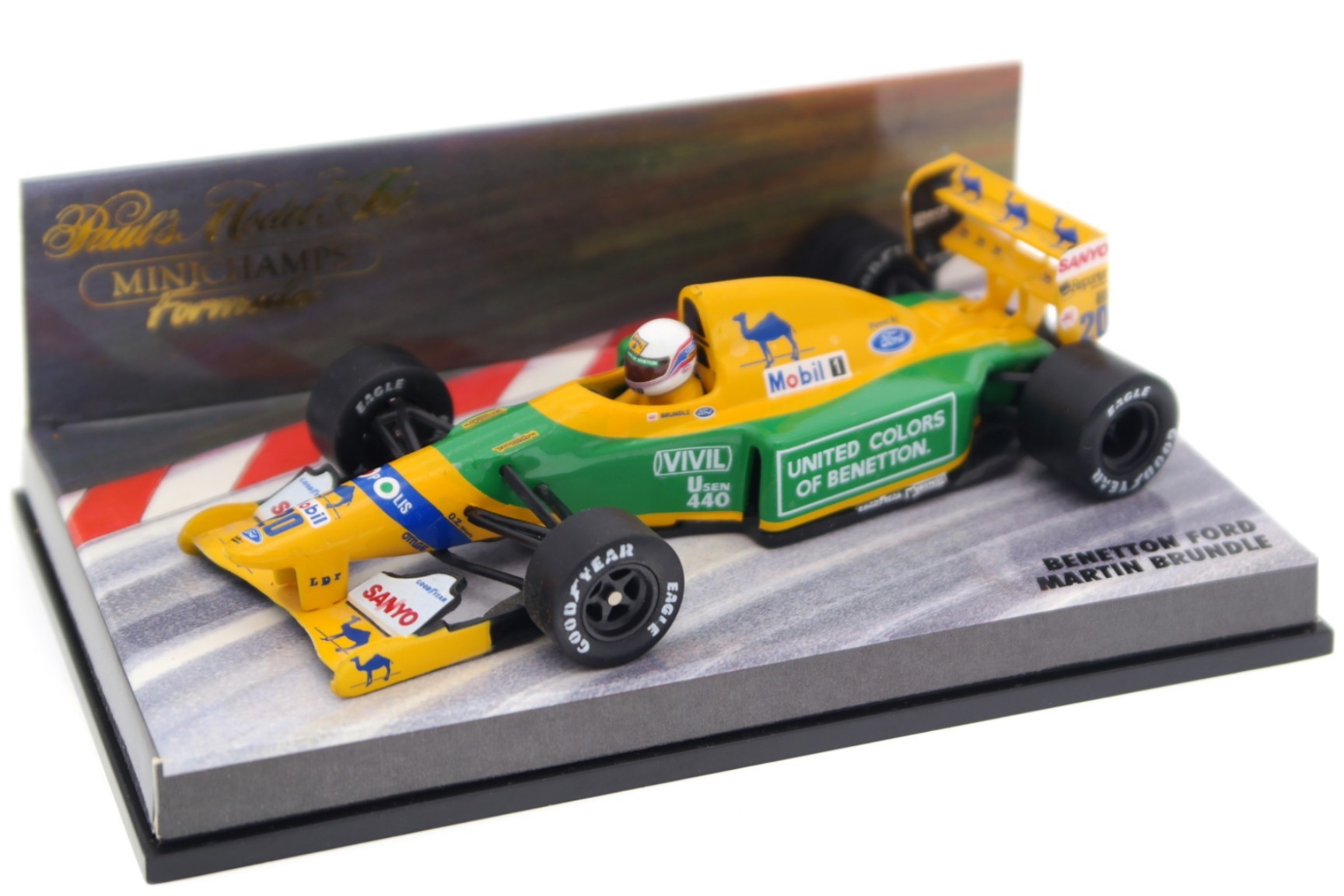 A collectible scale model Benetton B192 from Minichamps