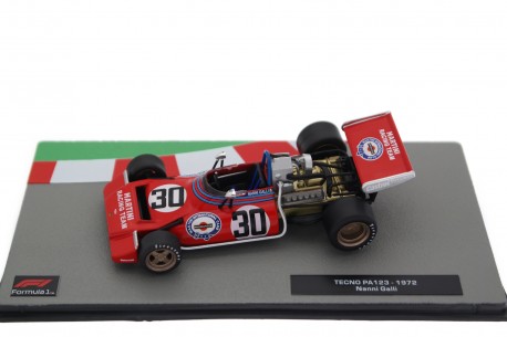 A collectible scale model Tecno PA123 from Altaya F1