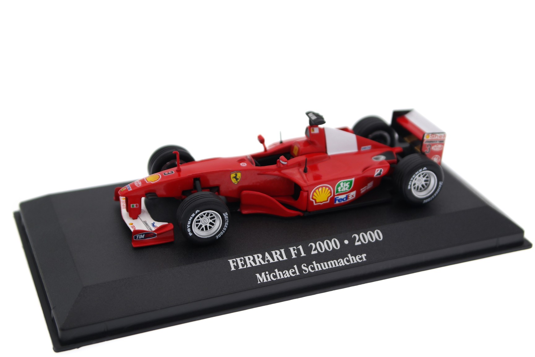 A collectible scale model Ferrari F1-2000 from Altaya F1