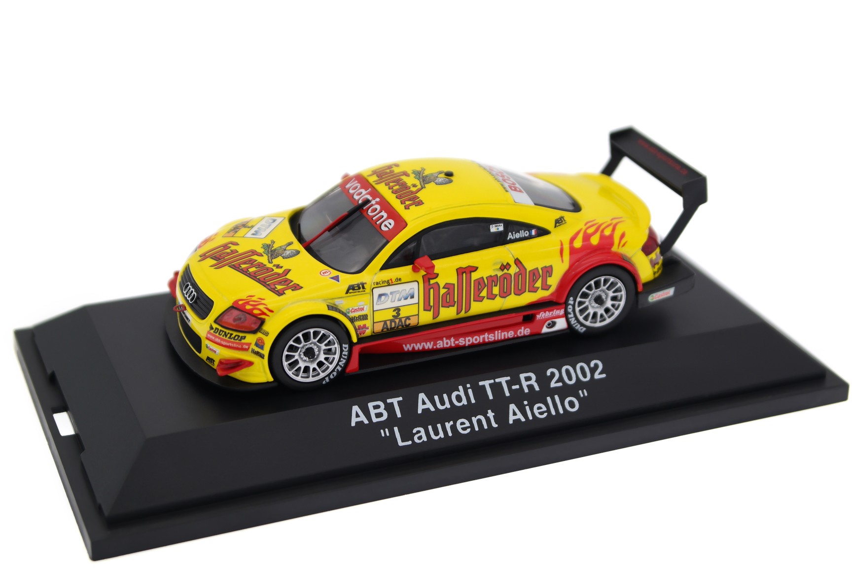 A collectible scale model ABT Audi TT-R DTM from Schuco